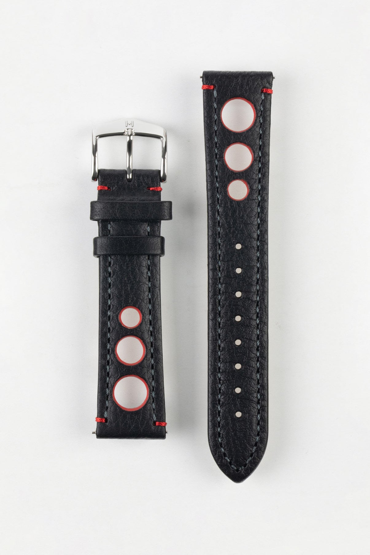 Red and Black Watch Strap | Rally | Hirsch Straps – HS by WatchObsession