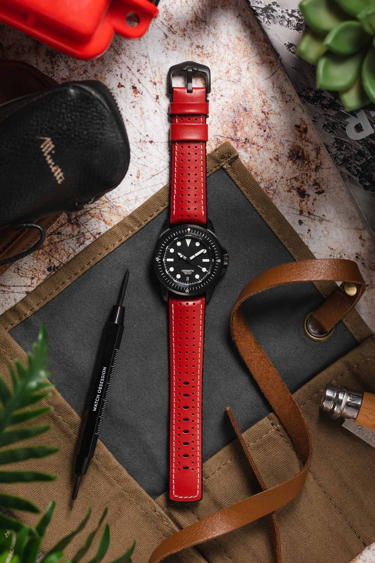 Hirsch Performance Tiger Strap | Red | HirschStraps – HS by WatchObsession