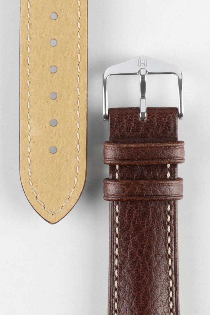 Hirsch Boston Brown Buffalo Leather Watch Strap | HirschStraps – HS by ...