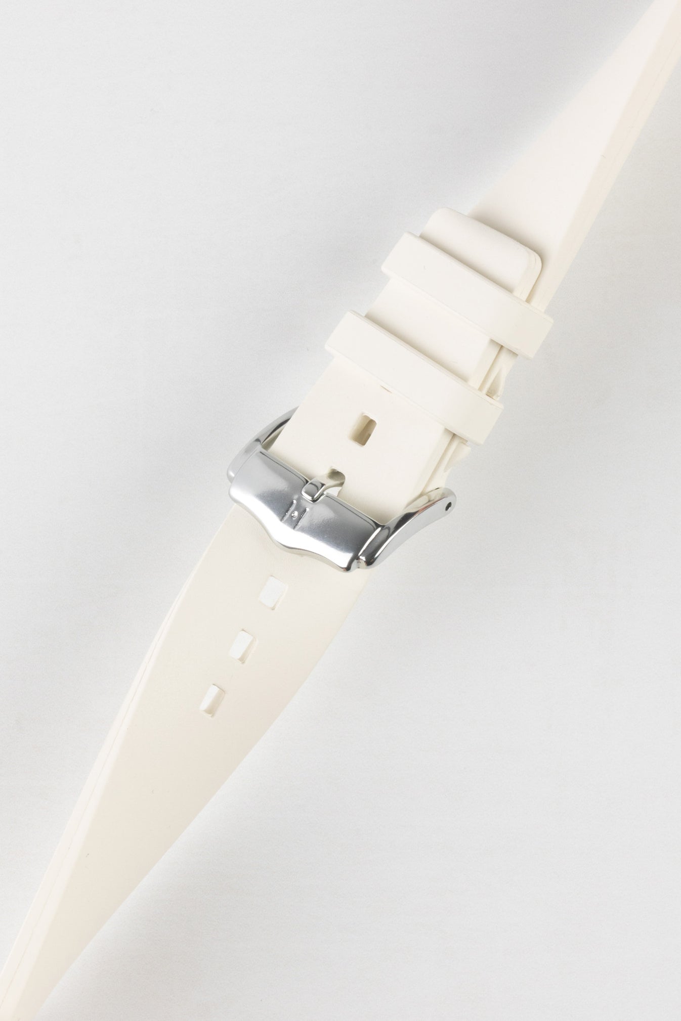 White Rubber Watch Strap | Pure | HirschStraps – HS by WatchObsession