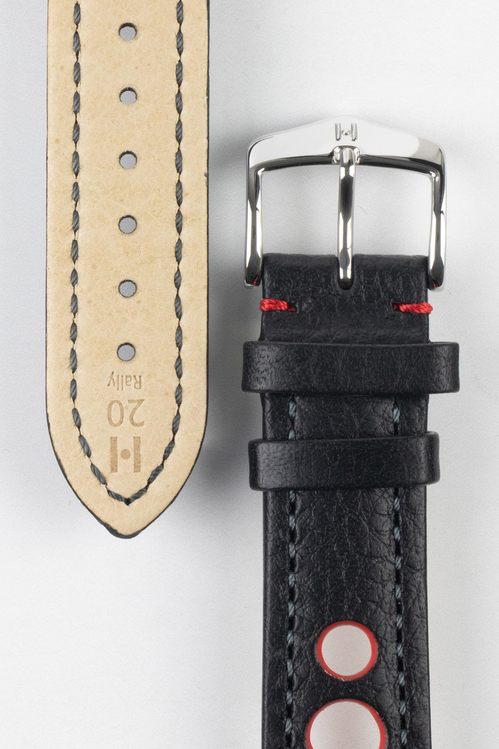 Red and Black Watch Strap | Rally | Hirsch Straps – HS by WatchObsession