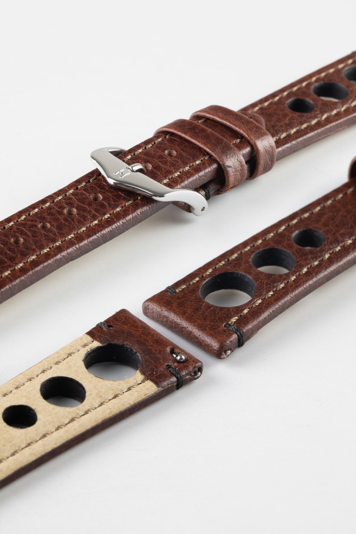 Brown Leather Racing Watch Strap | Rally | Hirsch Straps – HS by ...