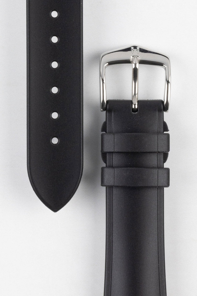 Hirsch Urbane Rubber Strap | Black | Hirsch Straps – HS by WatchObsession