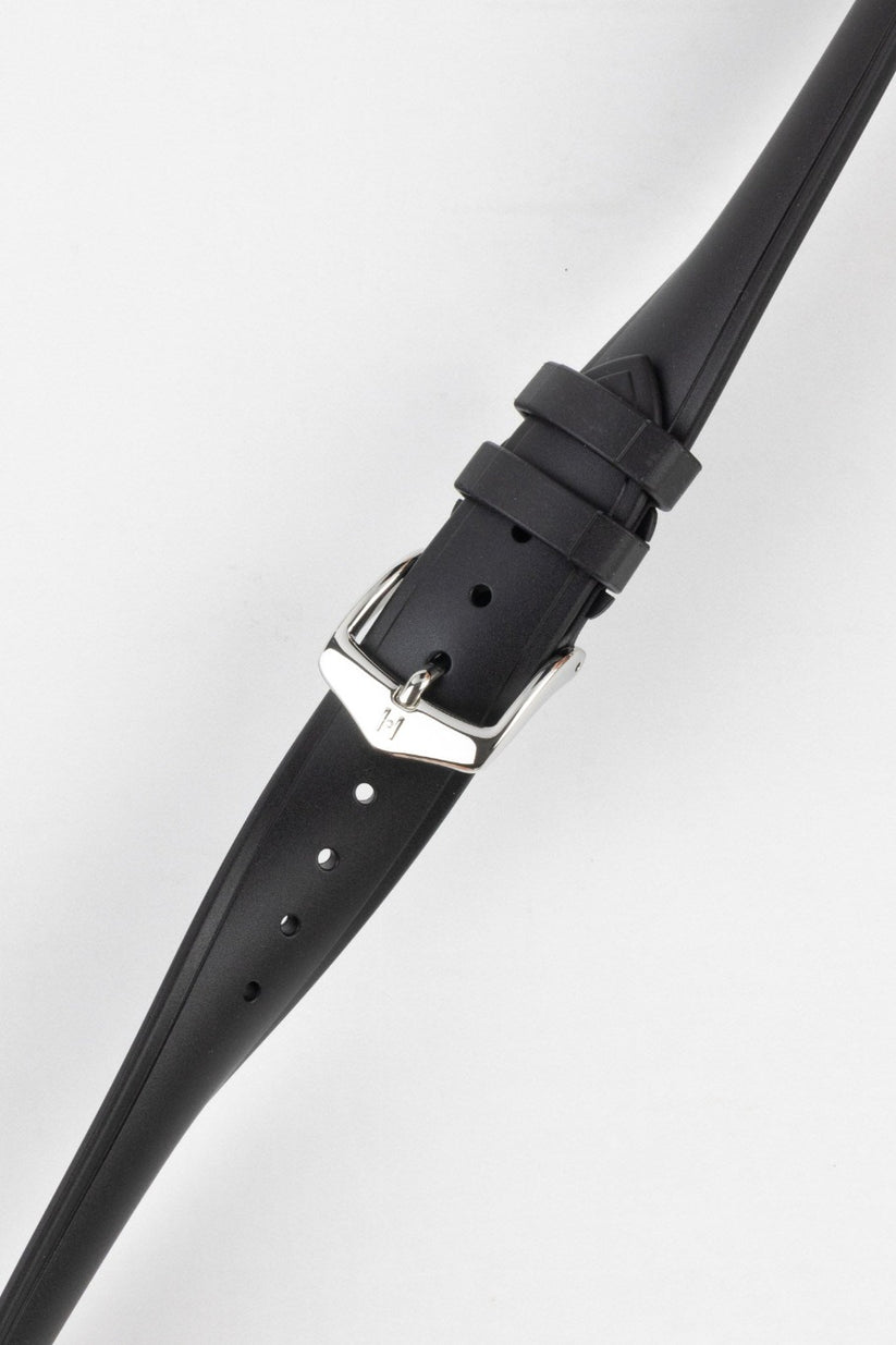 Hirsch Urbane Rubber Strap | Black | Hirsch Straps – HS by WatchObsession